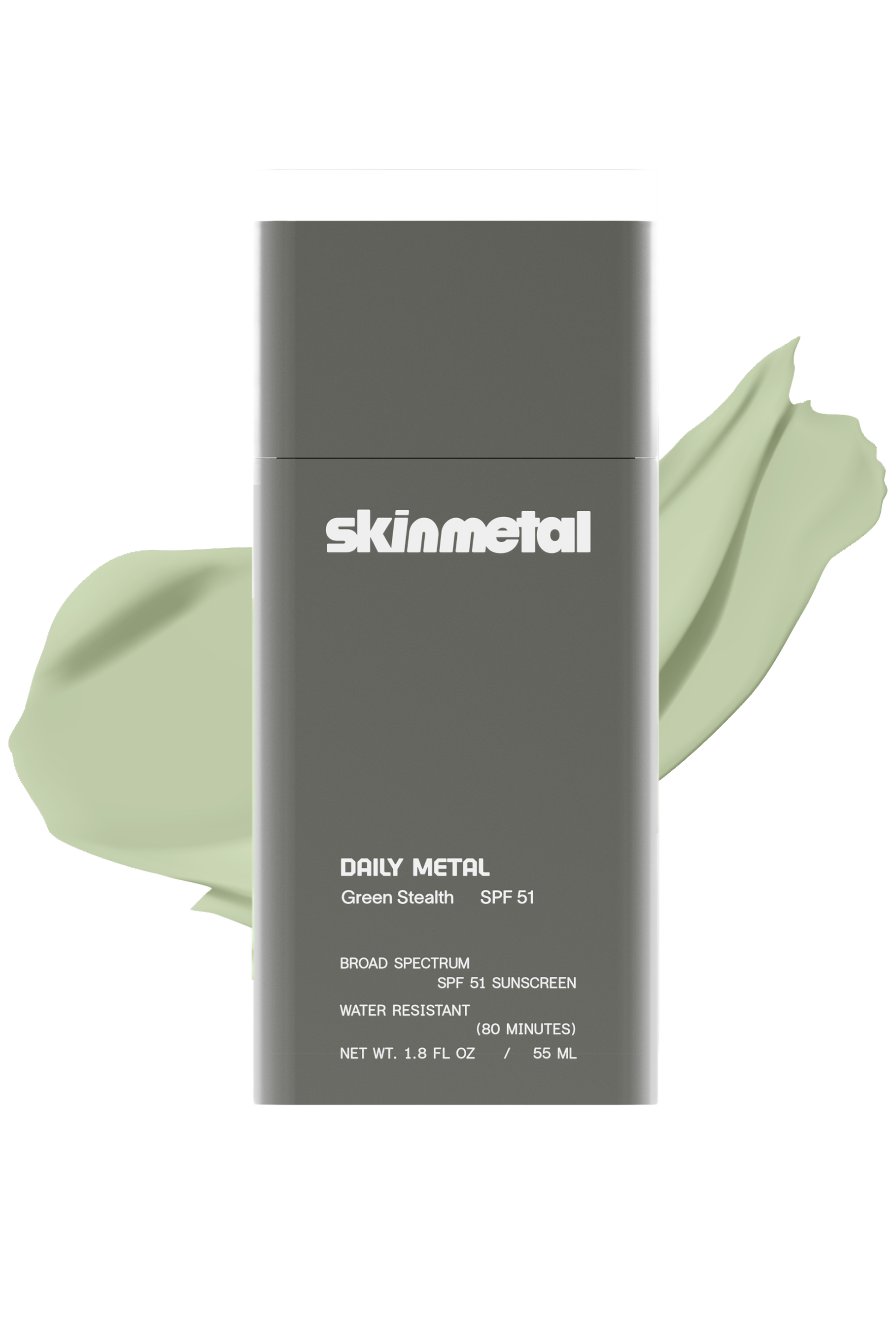 Redness Reducing Mineral Sunscreen - Daily Metal Green Stealth SPF51 ...